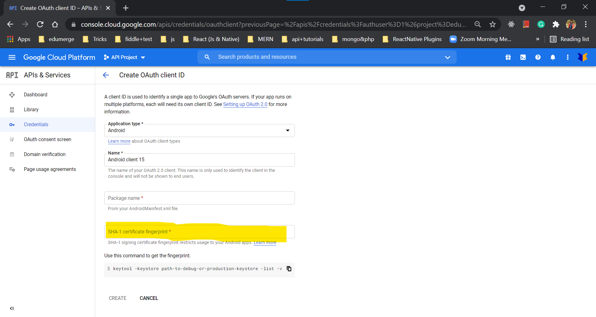 DEVELOPER ERROR after select a account, not using firebase · Issue #955 · react-native-google ...