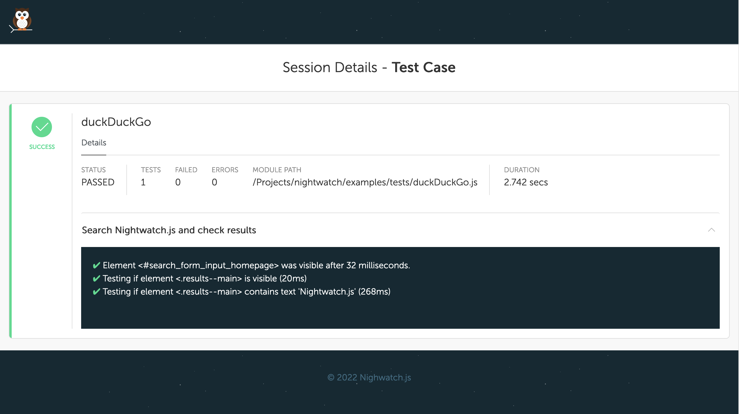 [Enhancement] HTML Reporter - MVP · Issue #3223 · nightwatchjs/nightwatch · GitHub