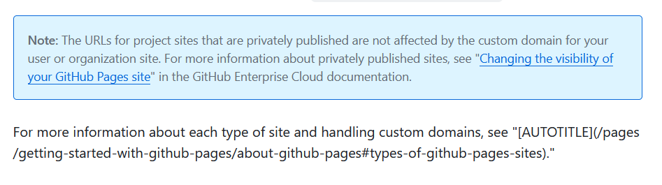 about-custom-domains-and-github-pages: Markdown link not parsed · Issue #25379 · github/docs ...