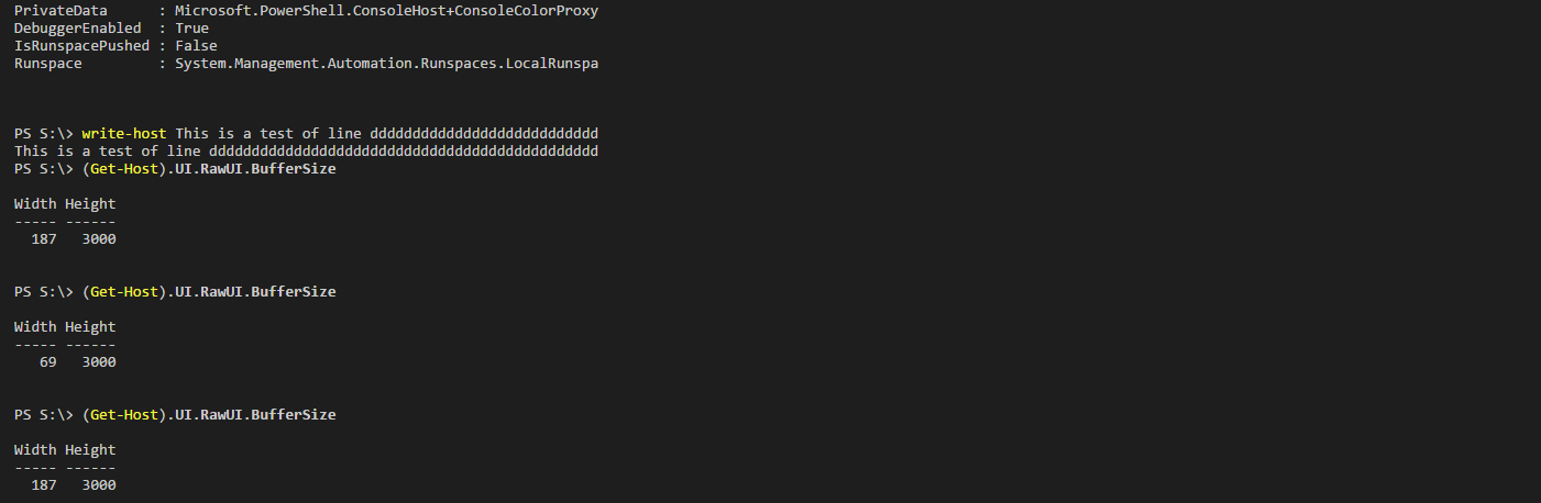 Powershell Terminal part of the line disappear. · Issue #34165 ...
