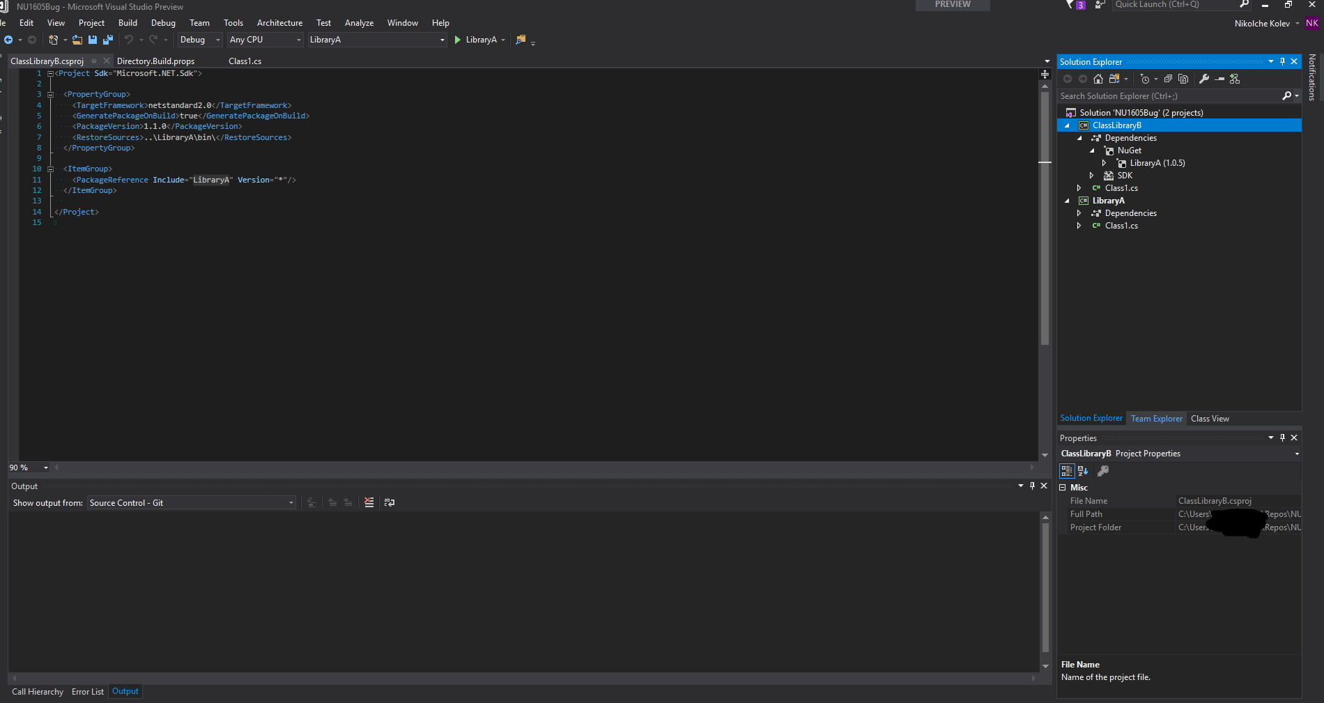 Dependency Tree NU1605 - Packing with floating versions generates an ...