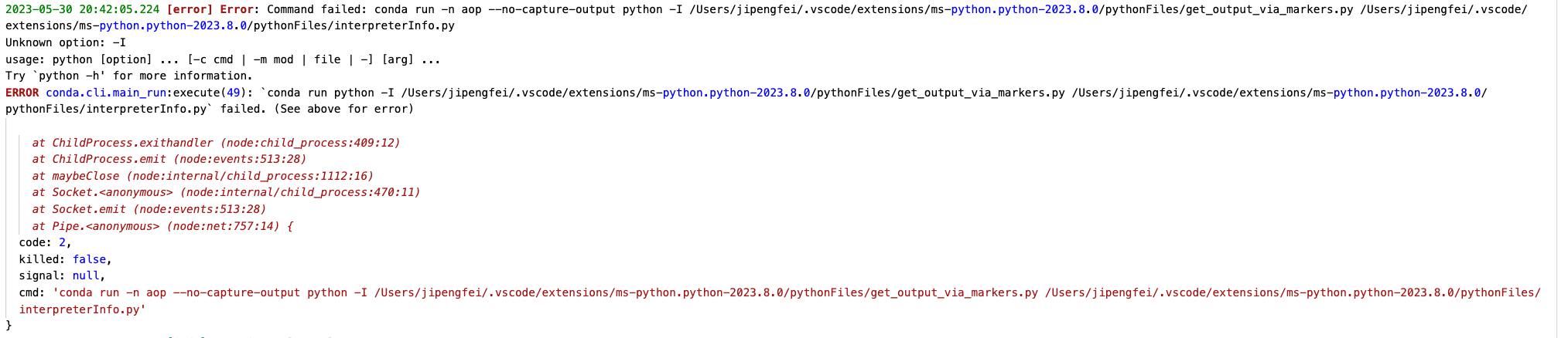 conda python2 intepreter can't be found because of python -I not in py2 · Issue #21345 ...