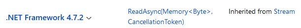 ReadAsync(Memory memory, CancellationToken cancellationToken) doesn't exist · Issue #6846 ...