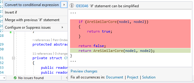 The "Convert to conditional expression" refactoring is sometimes mislabeled · Issue #39260 ...