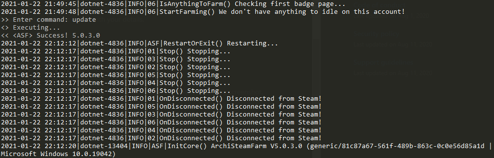 New command 'changelog' · Issue #2143 · JustArchiNET/ArchiSteamFarm · GitHub