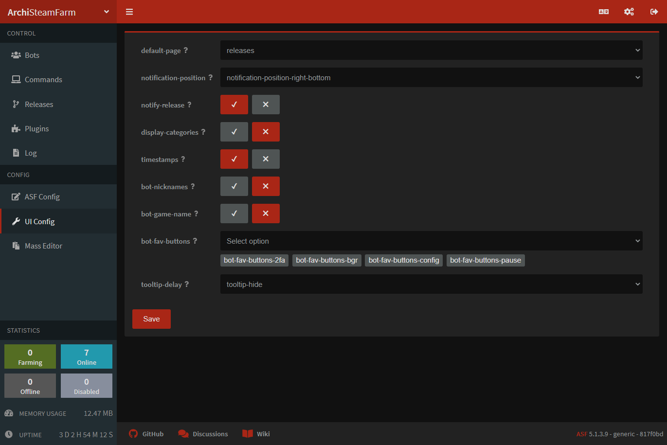 UI Config page is corrupted after some actions · Issue #1518 · JustArchiNET/ASF-ui · GitHub