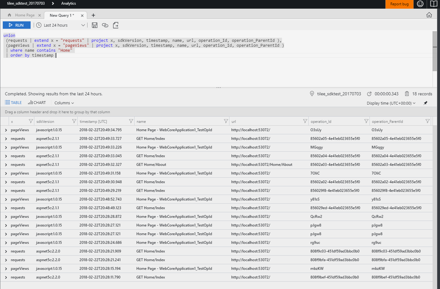 Issues setting up correlation between requests and pageviews · Issue #826 · microsoft ...