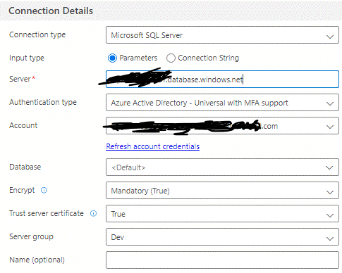 Issue connecting via refresh account credentials for AAD MFA · Issue ...
