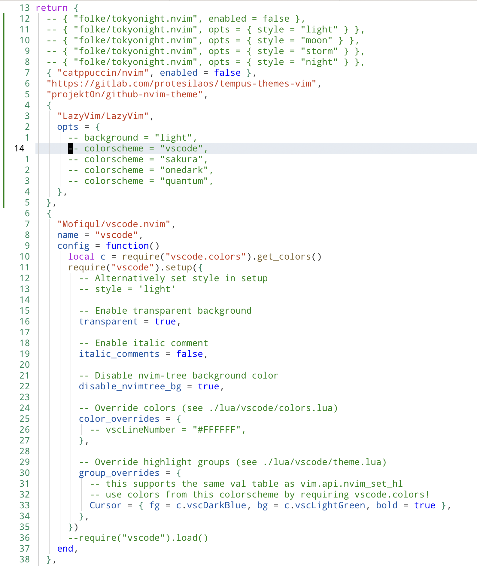 bug: Colors of Mofiqul/vscode.nvim look washed-out · Issue #863 · LazyVim/LazyVim · GitHub