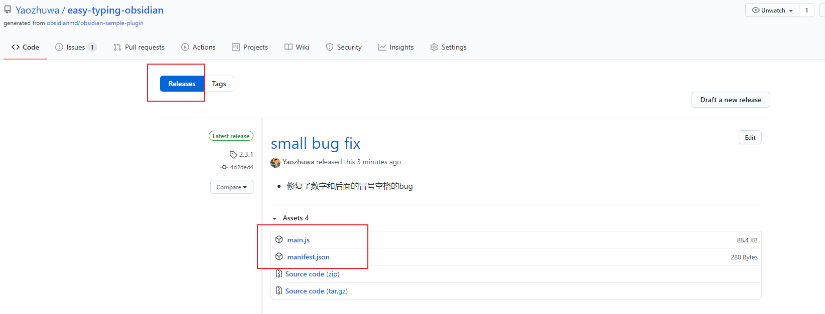 Failed to load · Issue #1 · Yaozhuwa/easy-typing-obsidian · GitHub