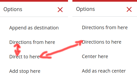 “Direct to destination” vs. “Directions to destination” · Issue #37 · GIScience/ors-map-client ...