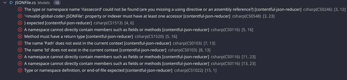 Converting 'record' to 'class' throws ambiguous errors · Issue #4313 · dotnet/vscode-csharp · GitHub