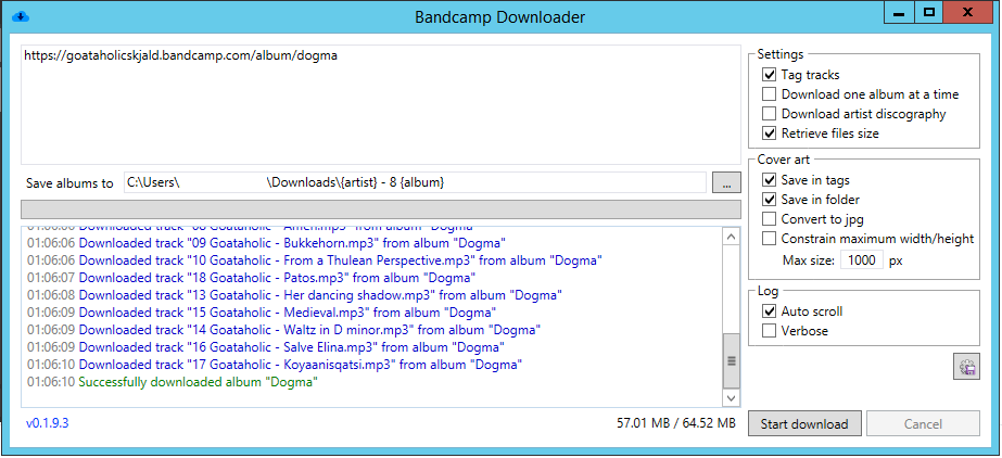 Downloaded size differs from predicted size · Issue #65 · Otiel/BandcampDownloader · GitHub