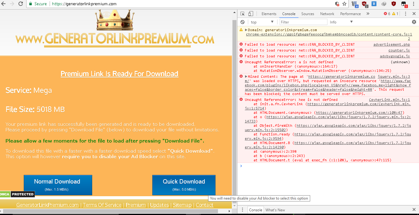 generatorlinkpremium.com · Issue #315 · jspenguin2017/uBlockProtector · GitHub