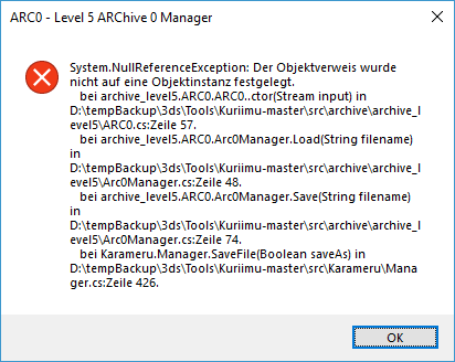 Karameru - Saving Archive not successful · Issue #397 · IcySon55/Kuriimu · GitHub