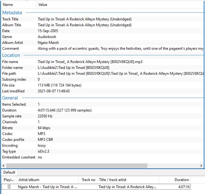 MP3 Decode Cuts Audiobook Duration To Around 4 Hours · Issue #104 ...