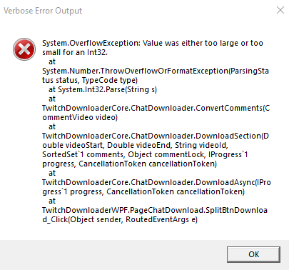Value was either too large or too small for an Int32 - When downloading a chat · Issue #596 ...