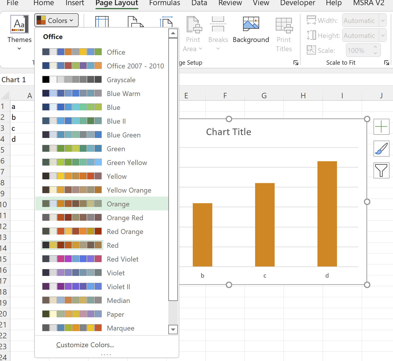 Getting Automatic instead of Hex code for Chart Fill / Line color ...