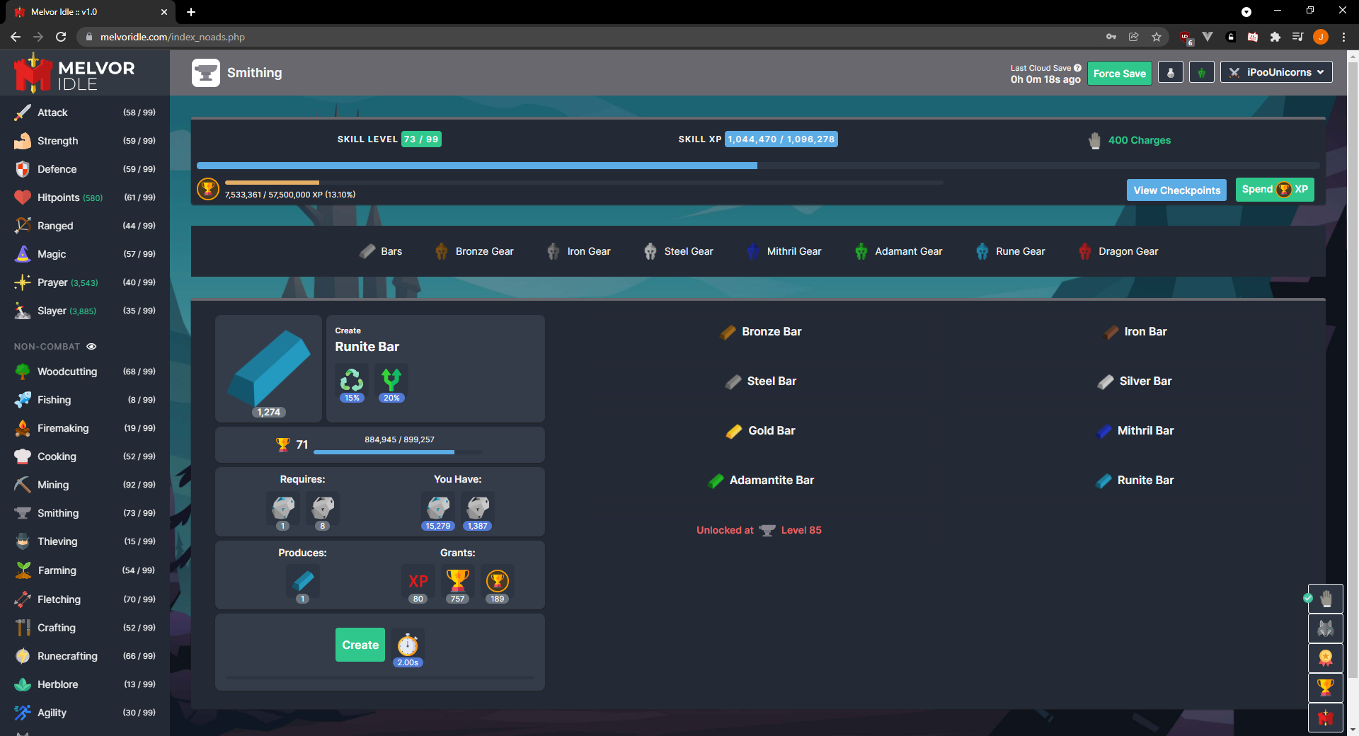 [Bug]: Smithing Gloves not granting bonus XP when smelting Runite bars ...