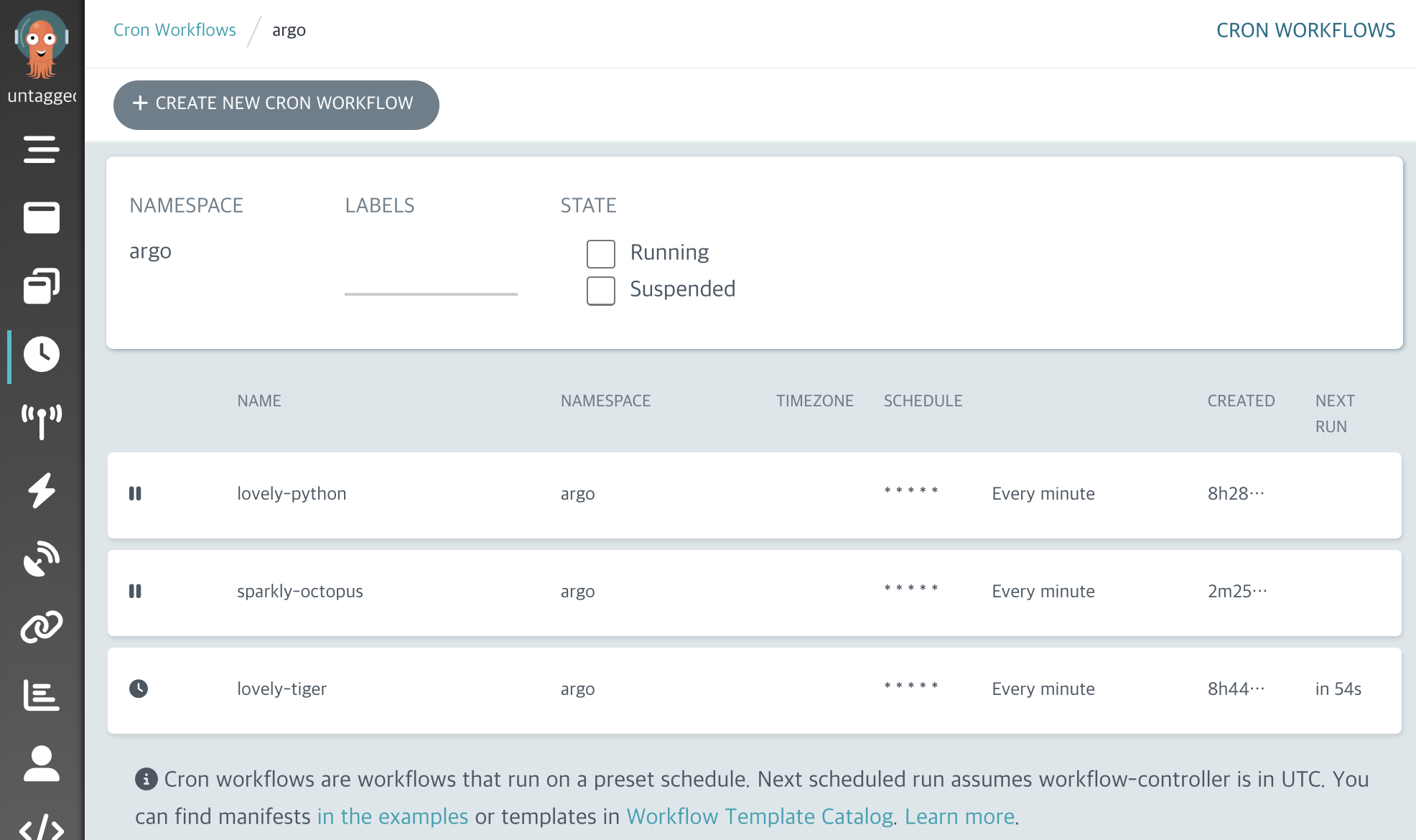 ui: Cron workflow initial filter value · Issue #11685 · argoproj/argo-workflows · GitHub