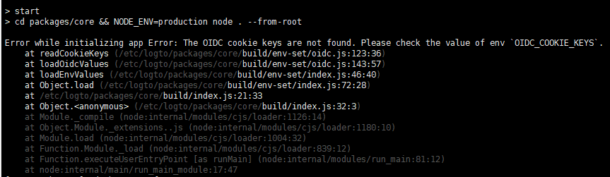 Docker Run Error · Issue 2097 · Logto Iologto · Github