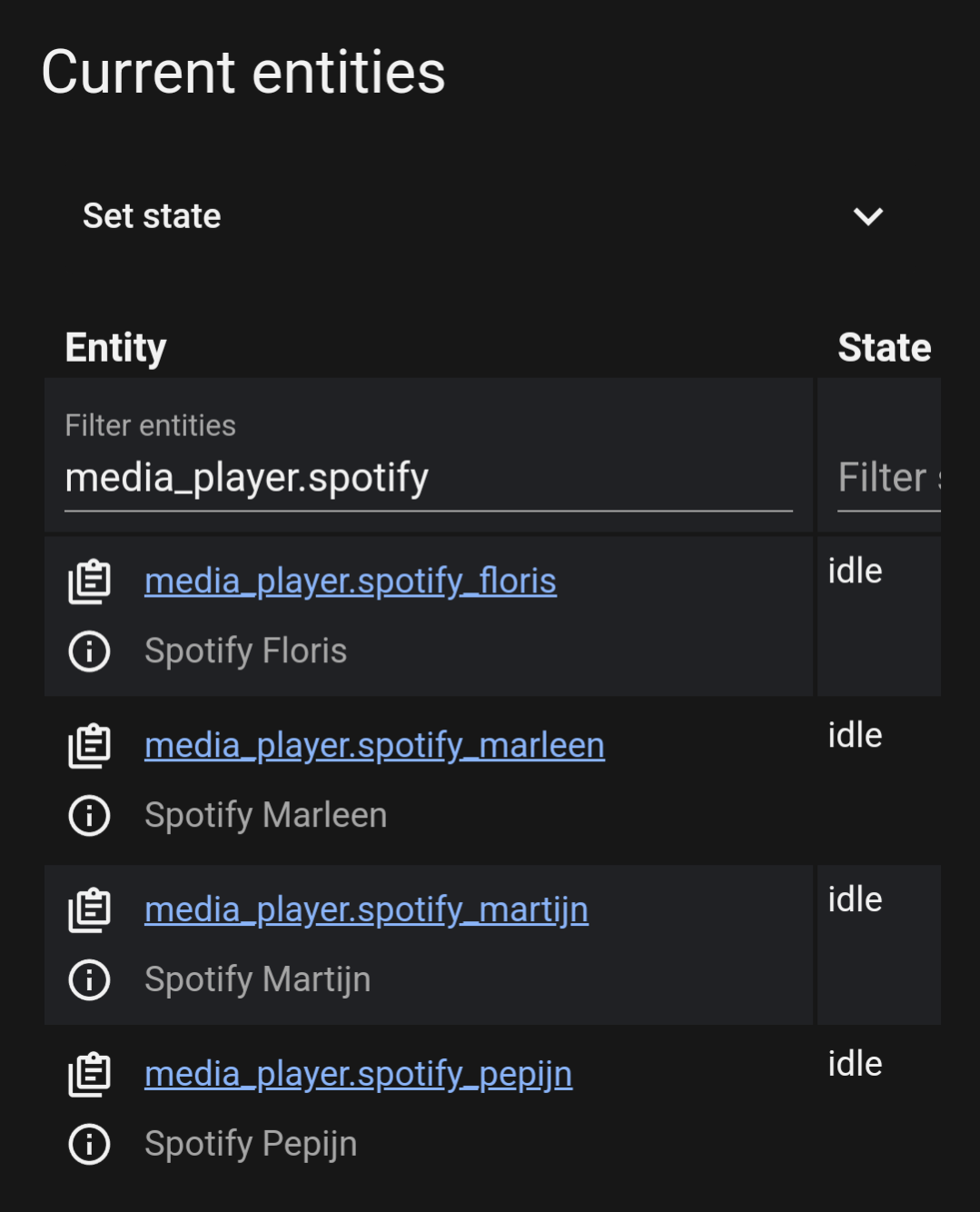 Multiple Spotcast accounts and media_player.group · Issue #2 · TheFes/HA-configuration · GitHub