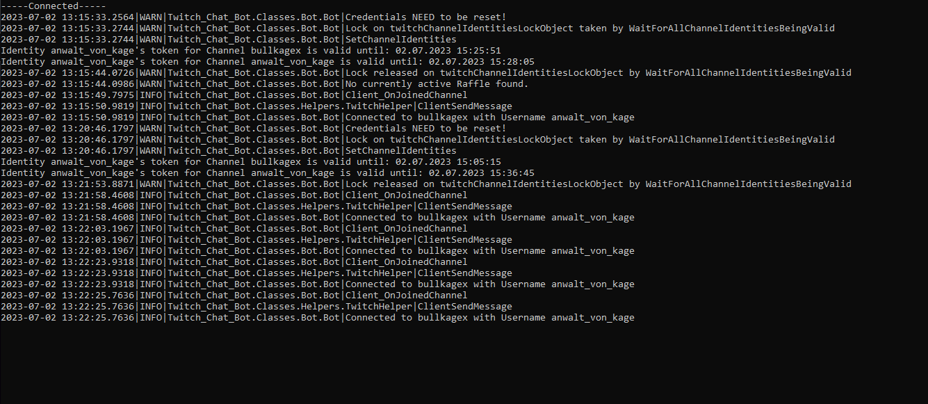 No Example provided to change credentials while Bot is running · Issue #1122 · TwitchLib ...