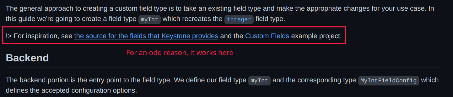 Broken Link In The Docs · Issue 7281 · Keystonejs Keystone · Github