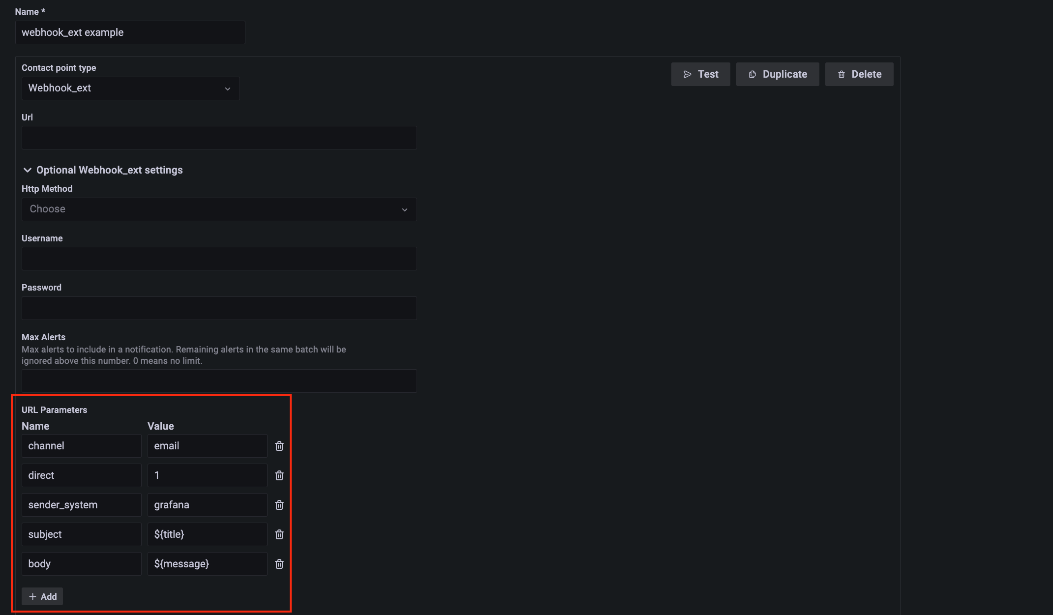 Alerting: Create a contact point type, which is an extension of Webhook. · Issue #47102 ...