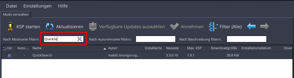 [Mod] QuickSearch · Issue #7895 · KSP-CKAN/NetKAN · GitHub