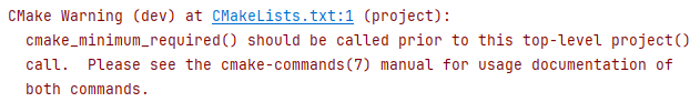 Core Cmake Warning About Calling `cmakeminimumrequired` Before Calling The Top Level 