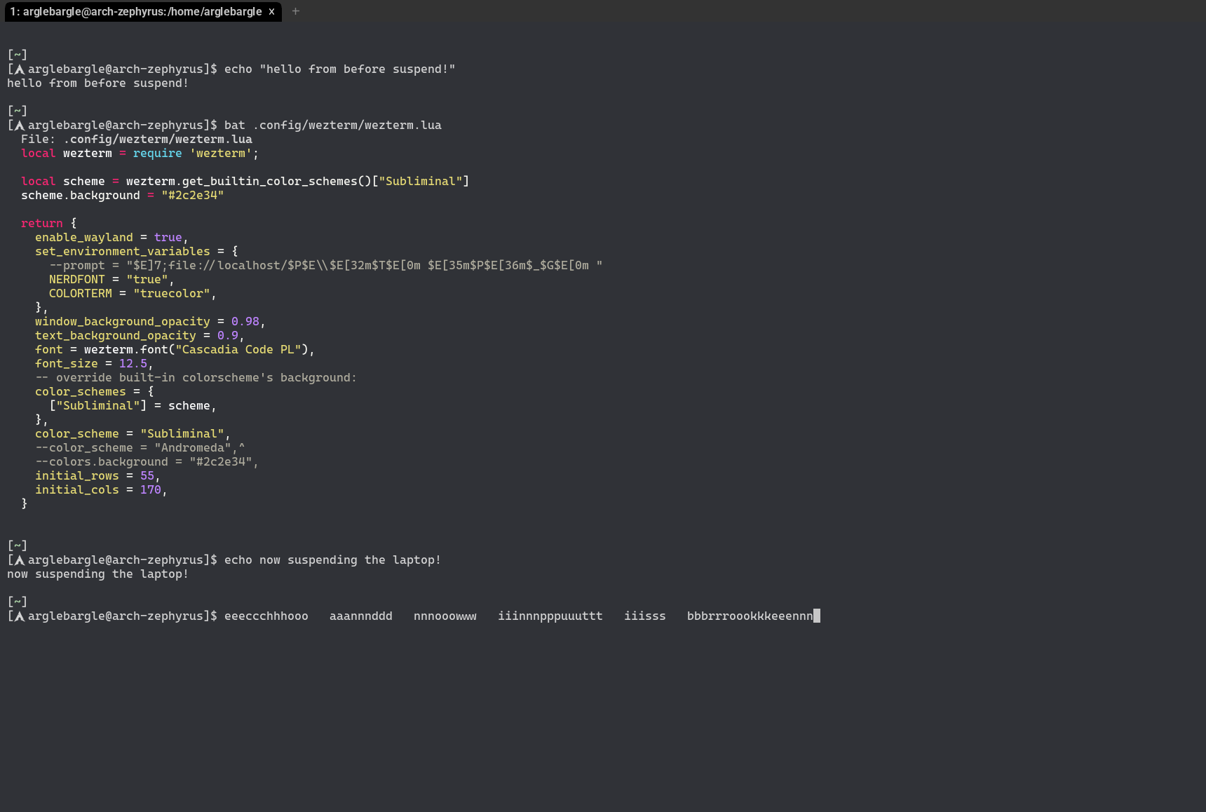 Input duplication after suspend on Linux/Wayland · Issue #1645 · wezterm/wezterm · GitHub