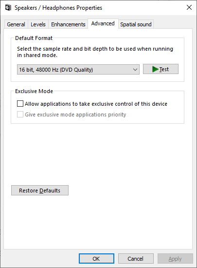 WASAPI Stopped working after trying to use beta5 audio · Issue #26152 ...