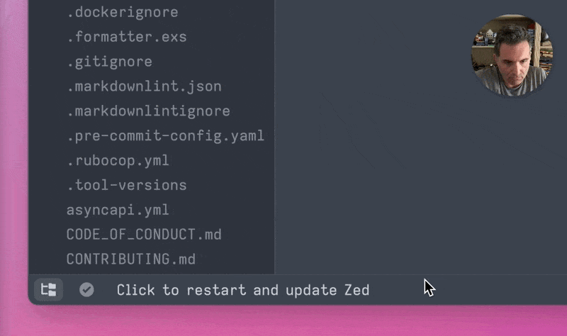 Make Restart to update Zed a button · Issue #6003 · zed-industries/zed · GitHub