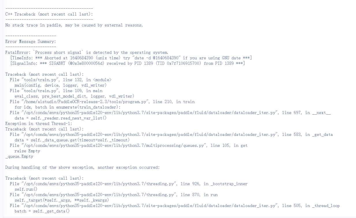训练表格识别时出现的 · Issue #5031 · PaddlePaddle/PaddleOCR · GitHub