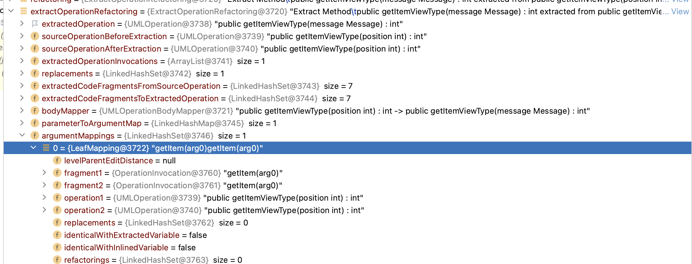 Missing One Argumentmappings For The Extract Method · Issue 366 · Tsantalis Refactoringminer