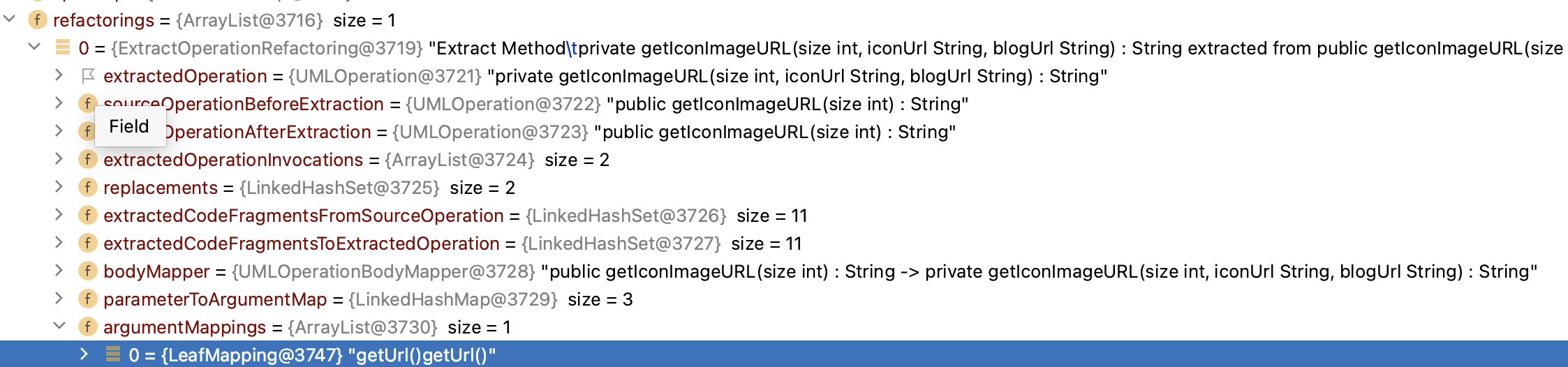 Parameter to Argument Mapping not reported · Issue #392 · tsantalis/RefactoringMiner · GitHub