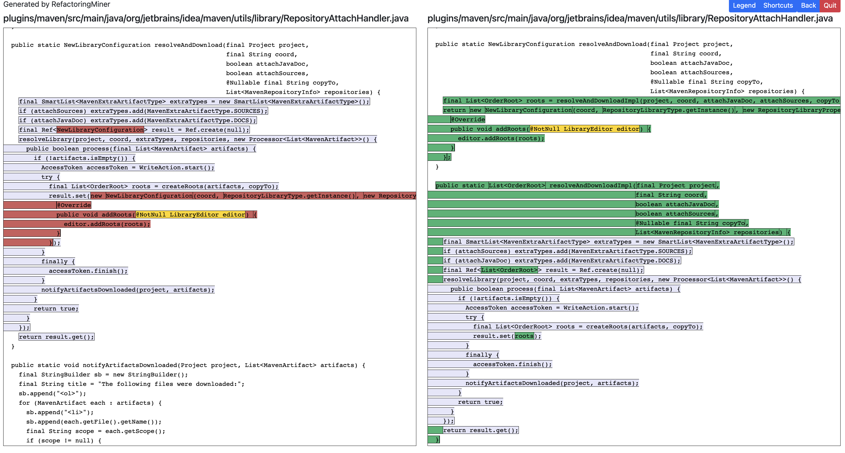 Multi-mapping while having anonymous class inside · Issue #398 · tsantalis/RefactoringMiner · GitHub