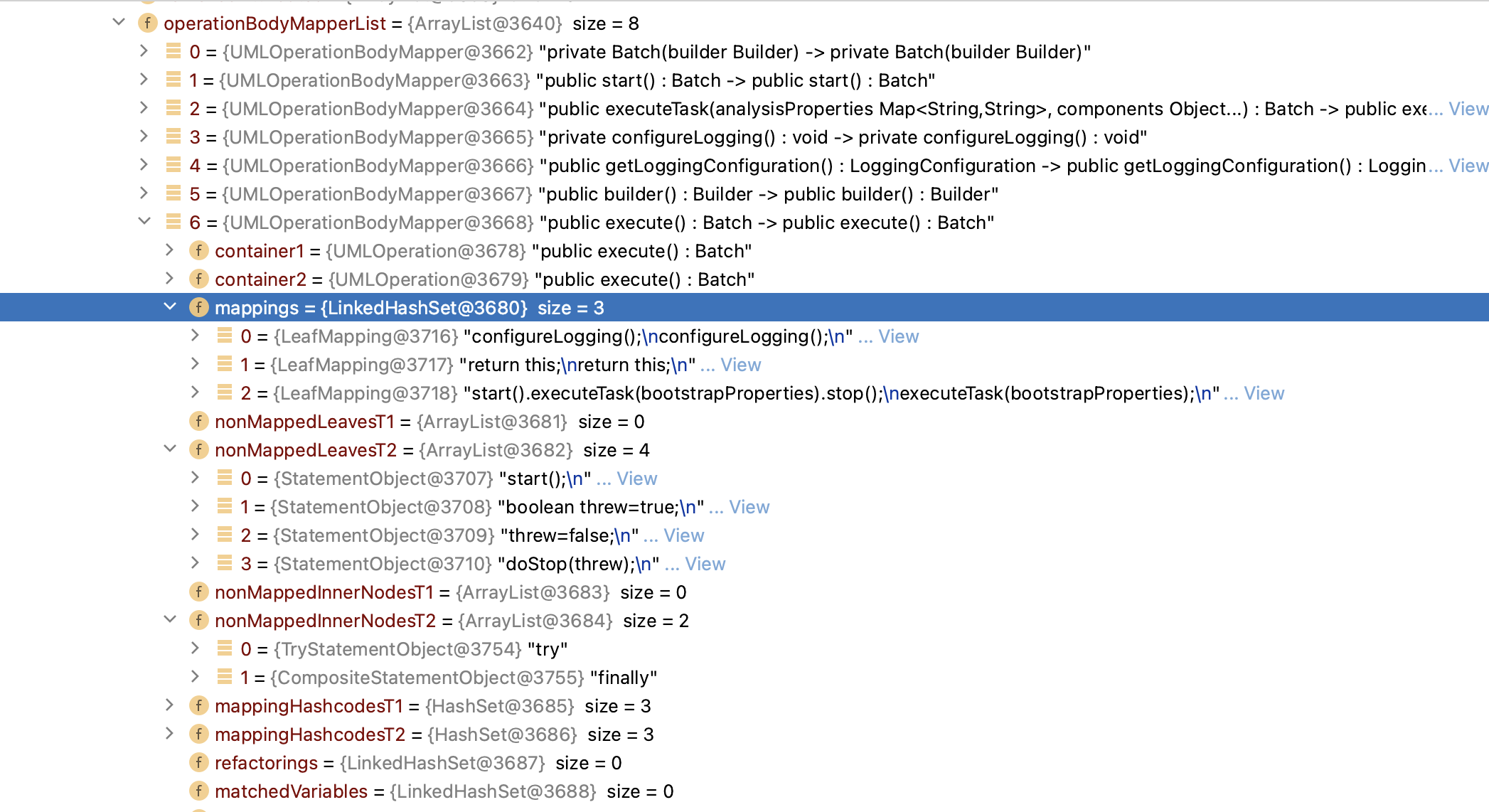 Missing statement mappings (Statement using builder pattern separated to several statement ...
