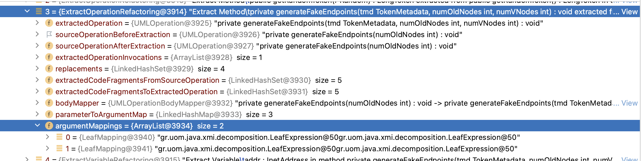 Inaccurate Argument Mappings for integer literal (1) in ExtractMethodRefactoring · Issue #422 ...