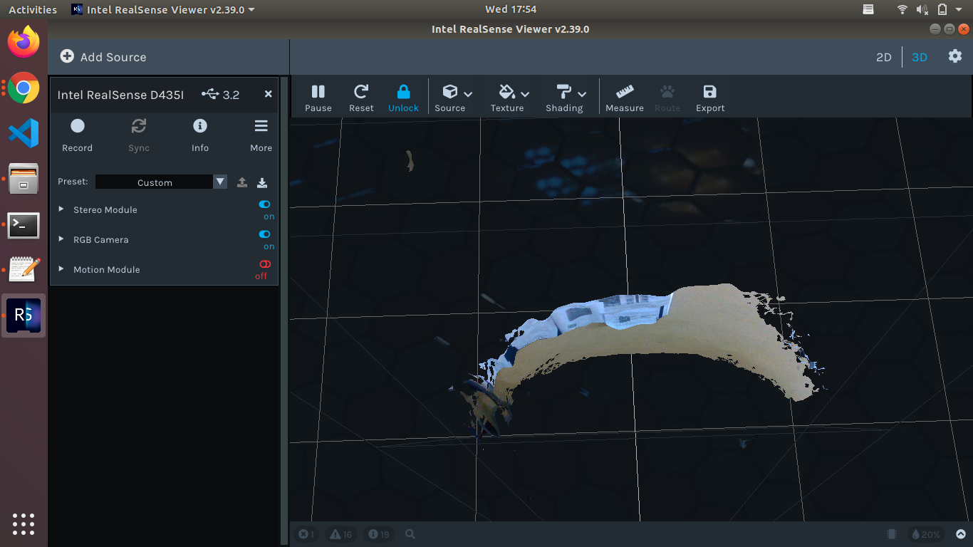 Realsense d435i depth cloud not straight against wall. · Issue #1534 ...