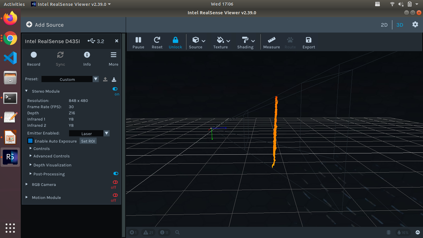 Realsense d435i depth cloud not straight against wall. · Issue #1534 ...