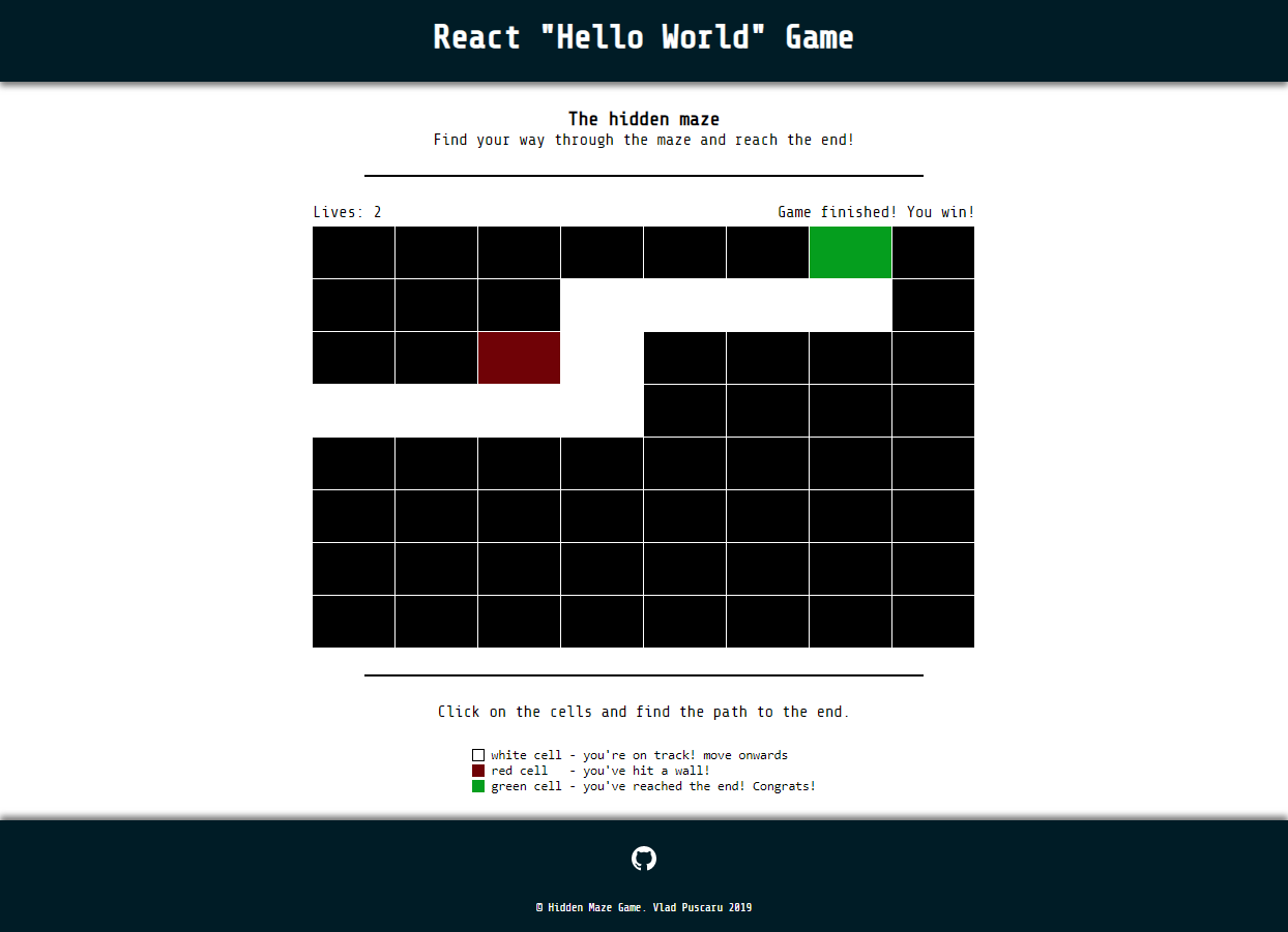 GitHub - vladpuscaru/-react--hidden-maze-game