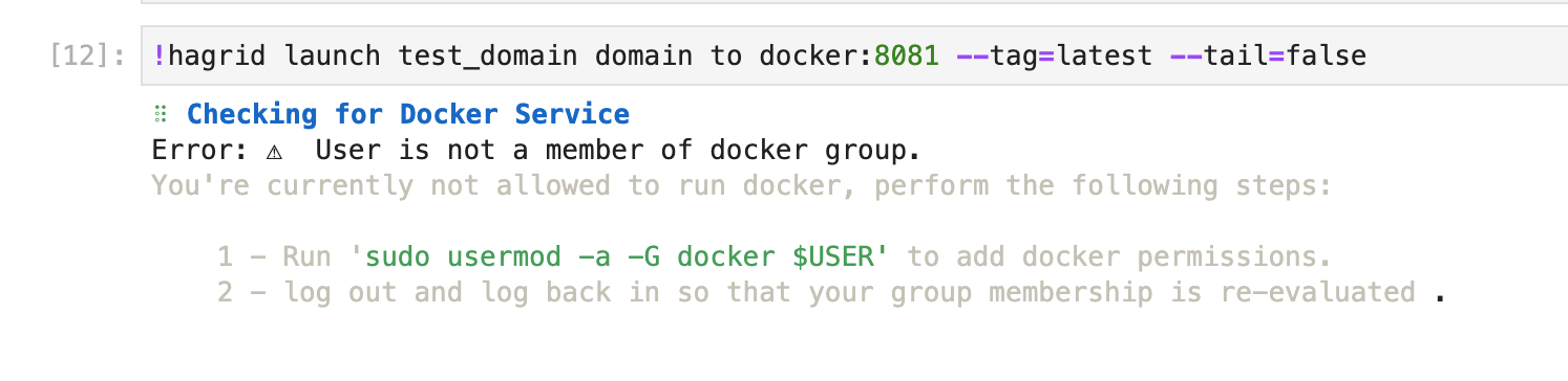 Fix Gitpod Docker Group Check · Issue 7144 · Openmined Pysyft · Github