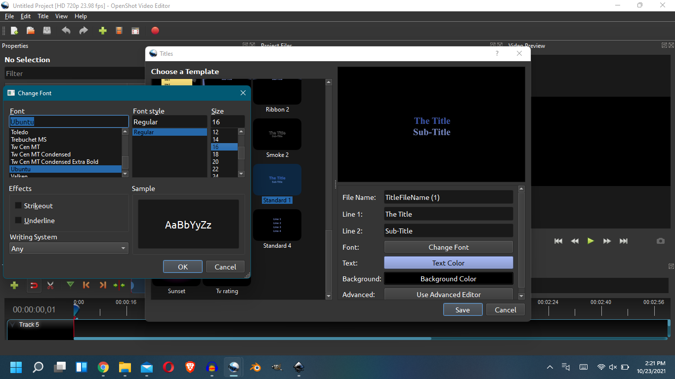 External fonts for titles aren't recognized by OpenShot if installed on any account [Windows ...