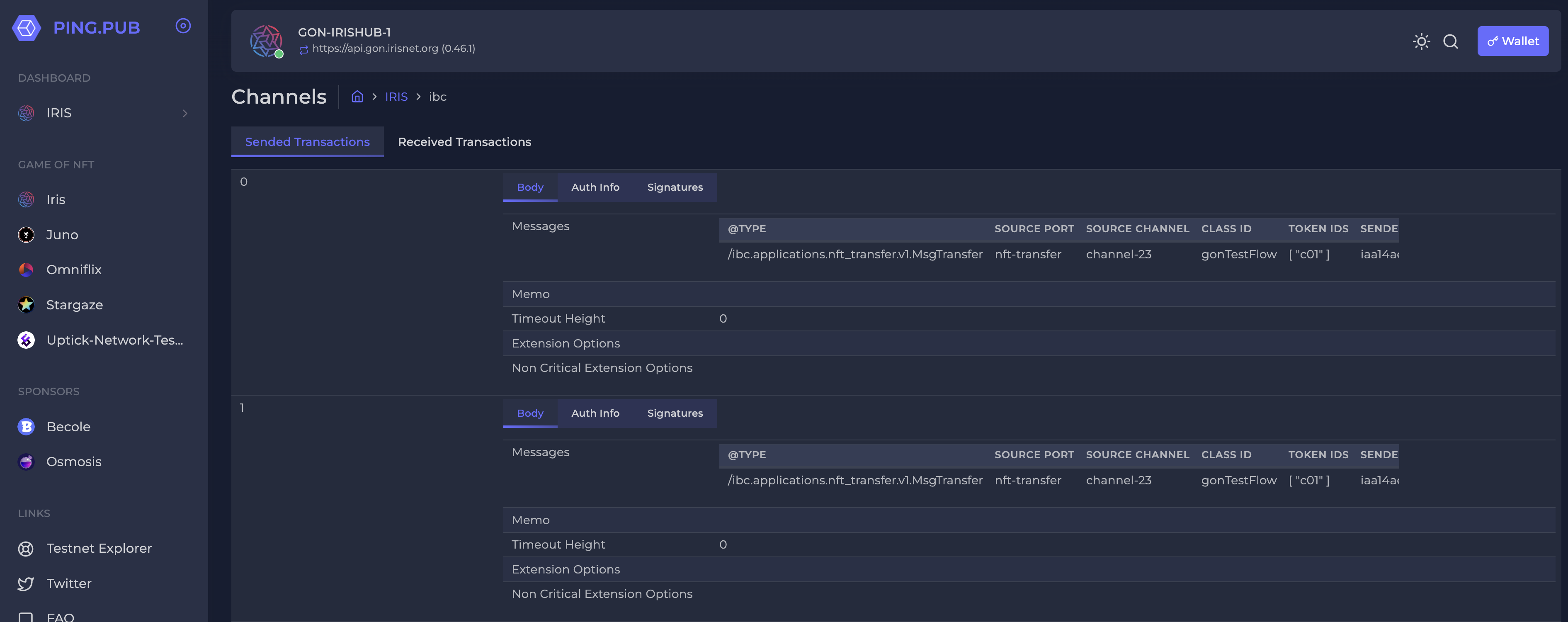 AWARD: Ping.pub Claim "2 - Public Good Awards" · Issue #881 · game-of-nfts/gon-evidence · GitHub
