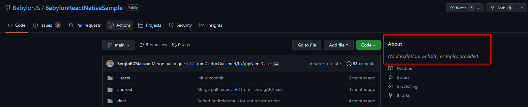 [Suggestion] Add GitHub About for this repository · Issue #10 · BabylonJS ...