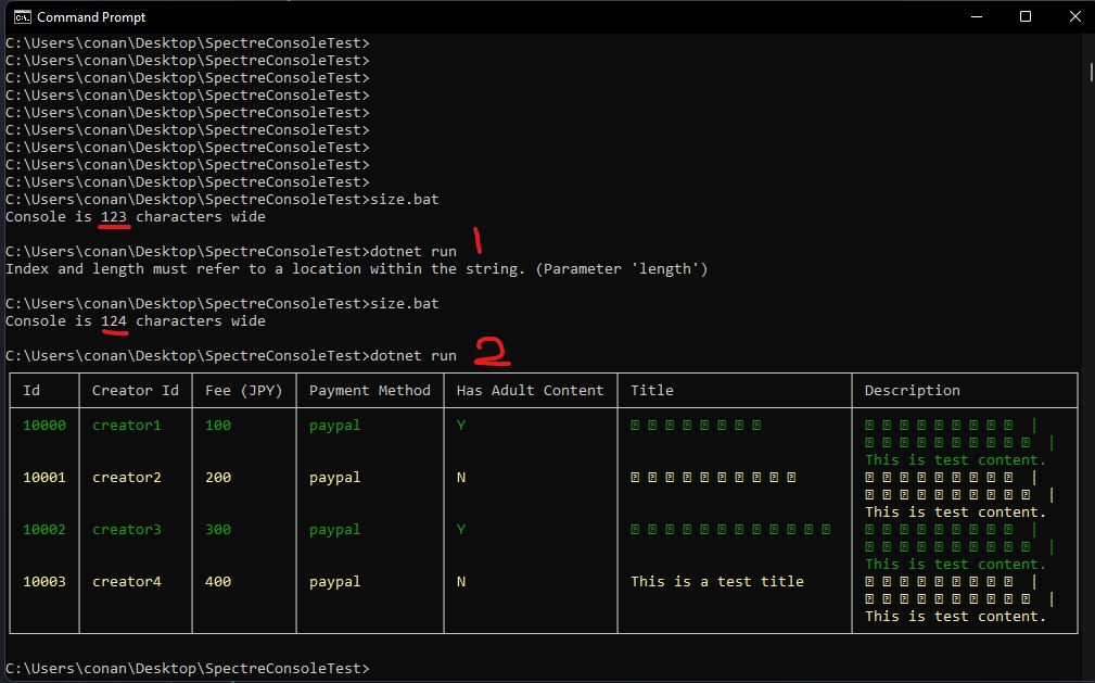 AnsiConsole.Render(table) may throw ArgumentOutOfRangeException · Issue #501 · spectreconsole ...