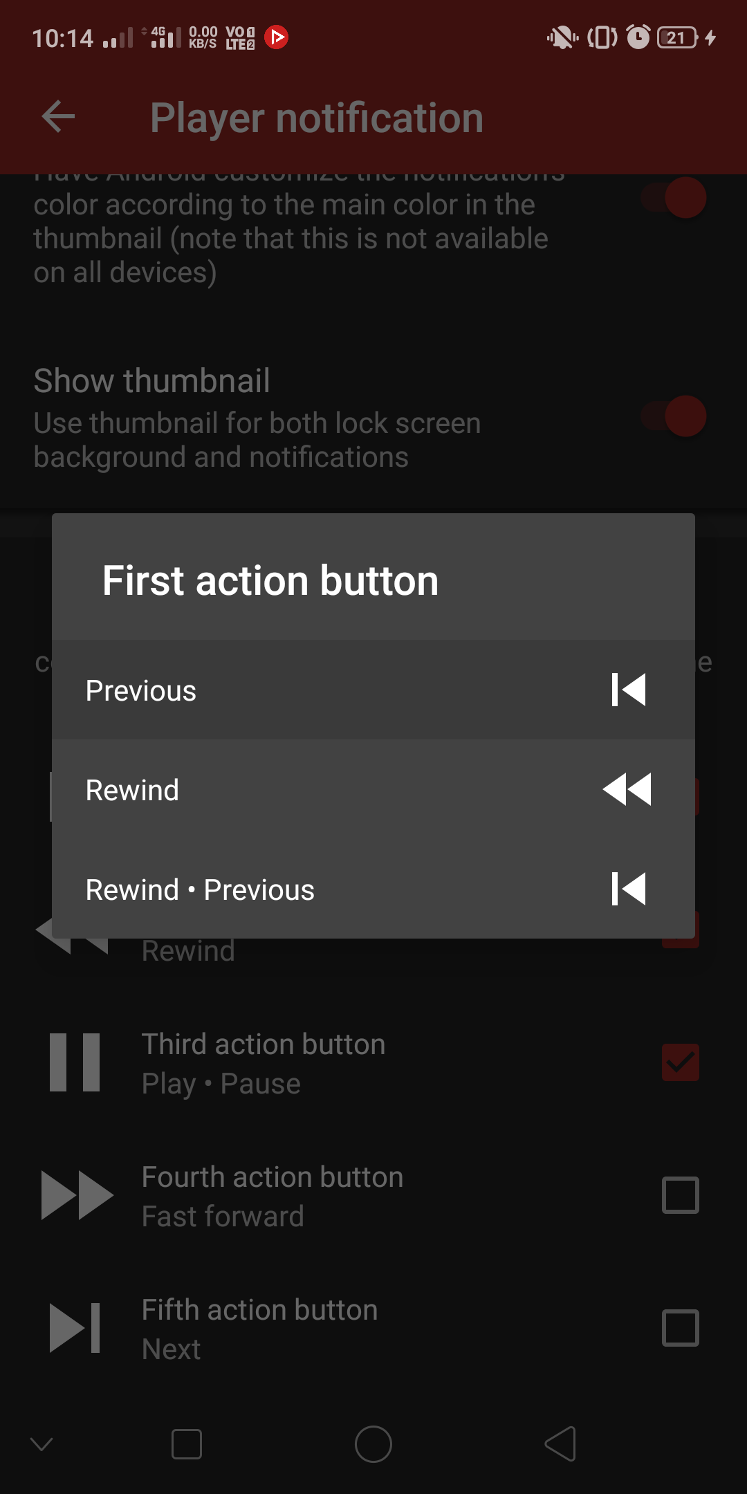 Add ability to choose all possible options in player notification and reorder buttons · Issue ...