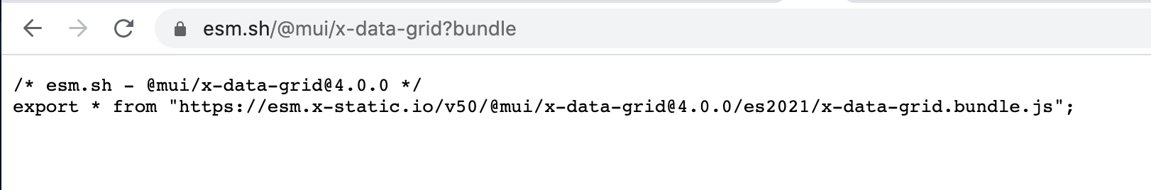 Failed to import @mui-ui/x-data-grid · Issue #141 · esm-dev/esm.sh · GitHub
